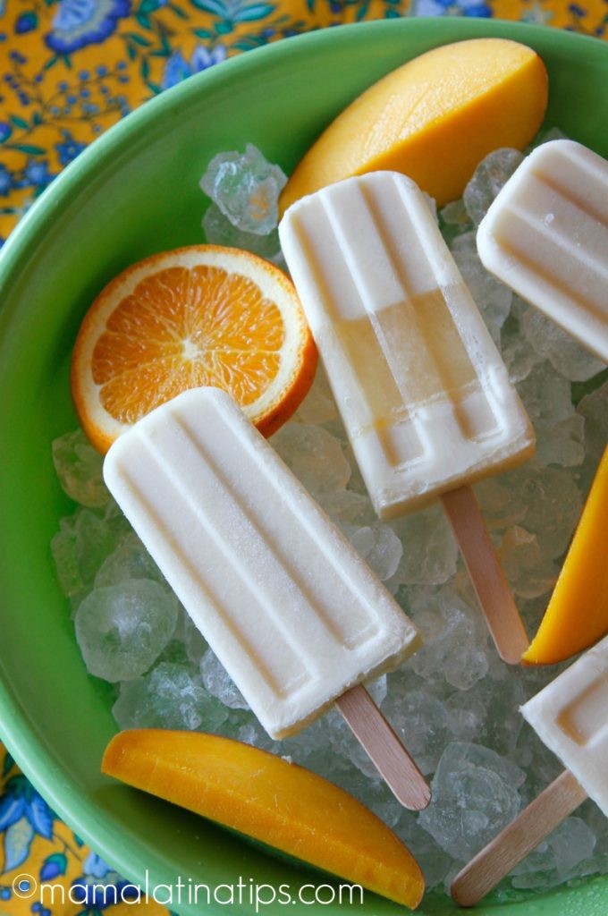 Orange-Tangerine-Mango-Cream Ice Pops • Mama Latina Tips