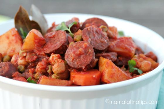 Chorizo Garbanzo Bean Stew • Mama Latina Tips