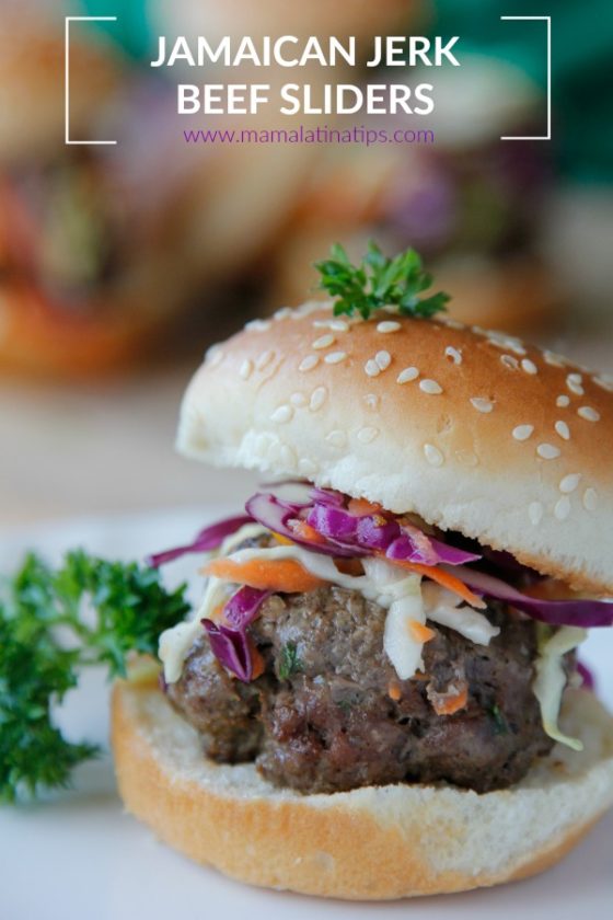 Jamaican Jerk Beef Sliders • Mama Latina Tips